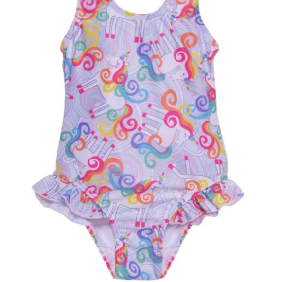 Flap Happy | Swim | Flap Happy Unicorn Hip Ruffle Tank Swimsuit Size 5 ...